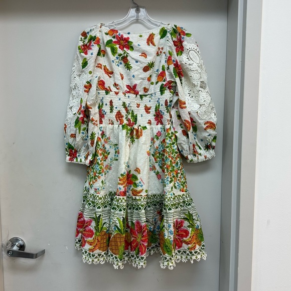 FARM Rio | Dresses | Nwt Farm Rio Offwhite Tropical Romance Scarf Mini ...